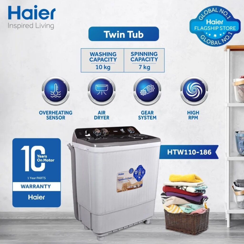Haier Washing Machine HWM 110-186 - 10Kg Price In Pakistan | Buy Online ...