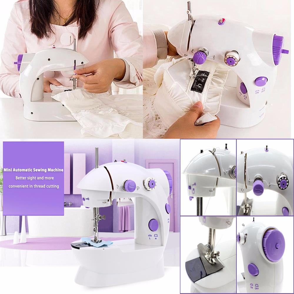 Mini Sewing Machine 201A (4 In 1) With Adapter & Pedal Travel Use Price ...