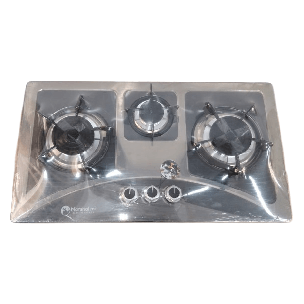 Marshal Gas Built-in Hob MI-12 (3 Burner) Stainless Steel - Silver ...