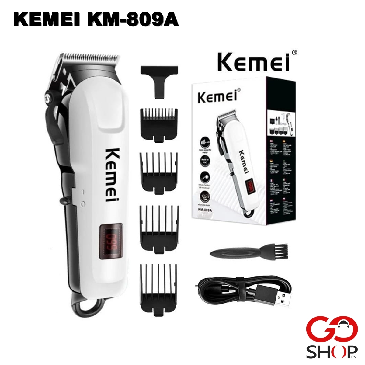 Kemei Km-809 Trimmer Professional Hair Clipper Hair Cutting Machine ...