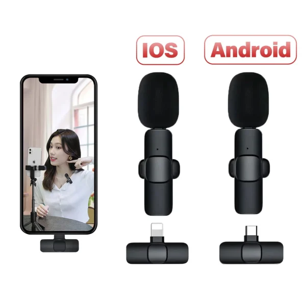 K11 (2 In 1) Collar Wireless Microphone Iphone/android & Type C ...