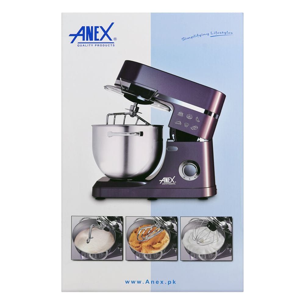 Anex AG-820 Stand Mixer 7 Liter Bowl, Dough Maker, Beating And Whipping ...