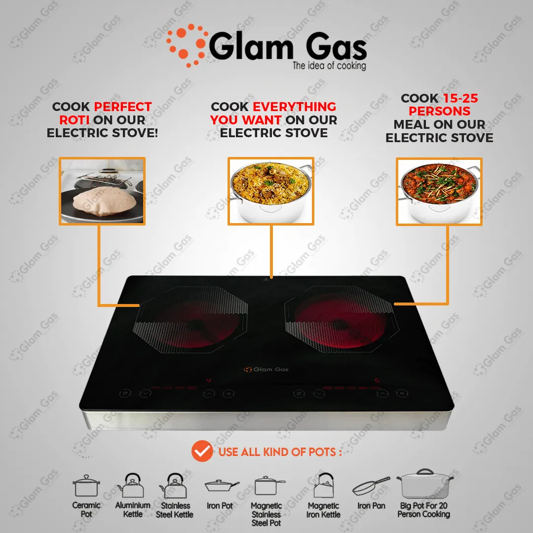Glam Gas Hot Glow-920 Electric Stove, Infrared Cooker, HotPlate ...