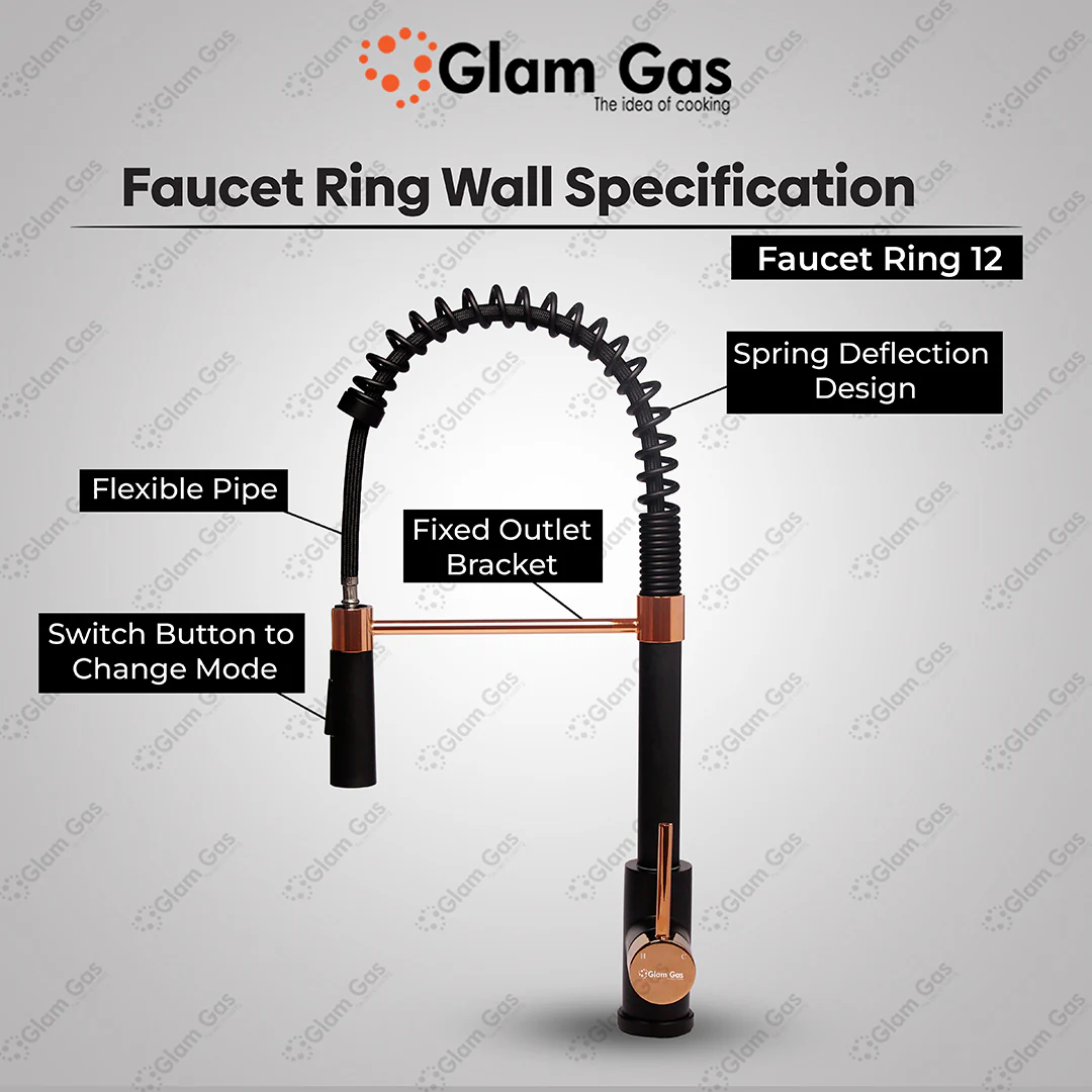 Glam Gas Faucet Ring-12 Stainless Steel Kitchen Tap Price In Pakistan ...